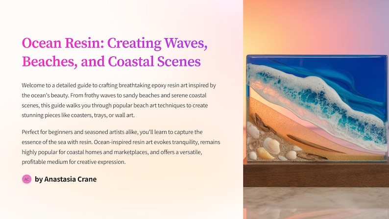 Ocean Resin Art Guide – Create Stunning Waves, Beaches & Coastal Decor ...