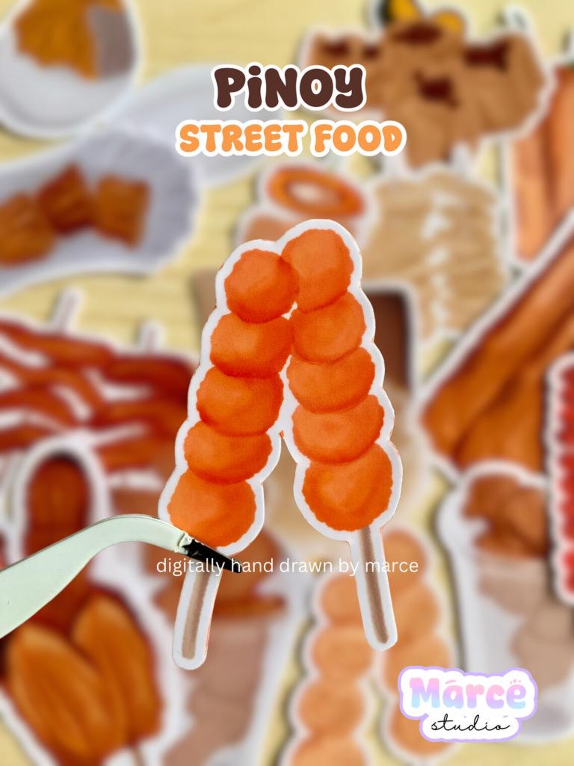 Pinoy Street Foods Digital Stickers Instant Download - Etsy