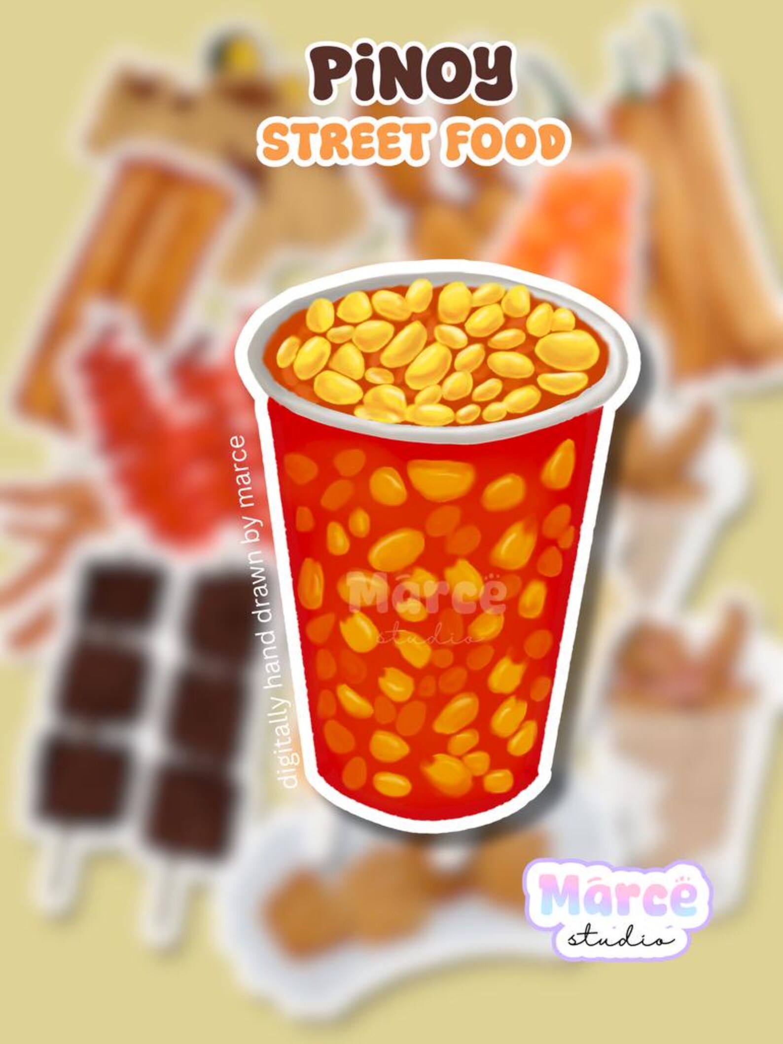 Pinoy Street Foods Digital Stickers Instant Download - Etsy