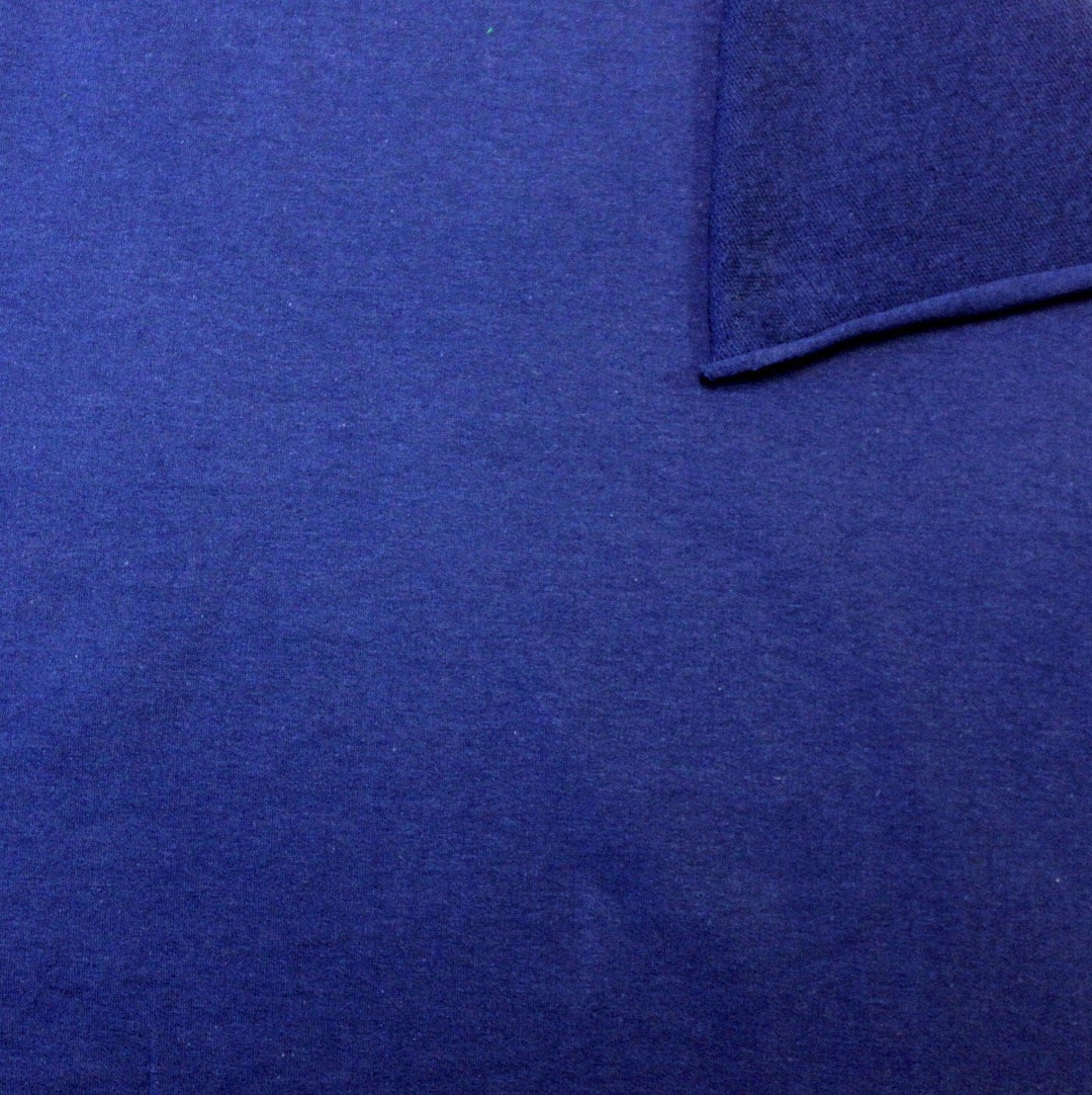 Solid Royal Blue 4 Way Stretch French Terry Knit Fabric With - Etsy
