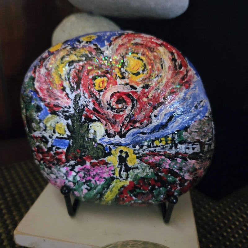 Painted Heart Rock - Etsy