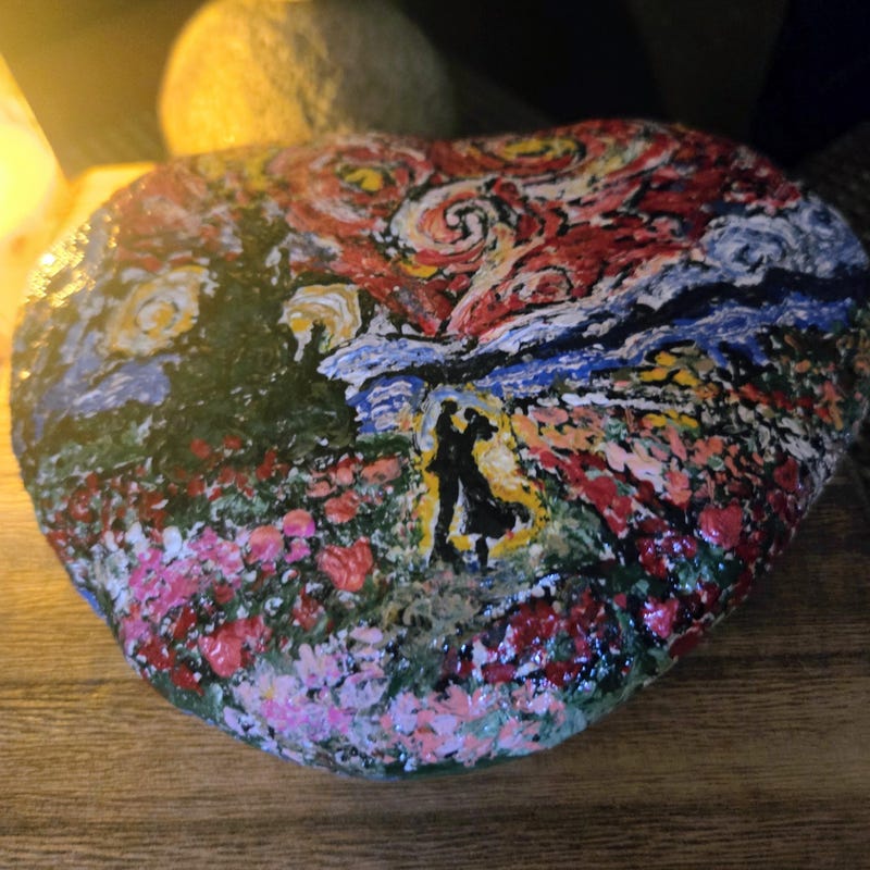 Painted Heart Rock - Etsy