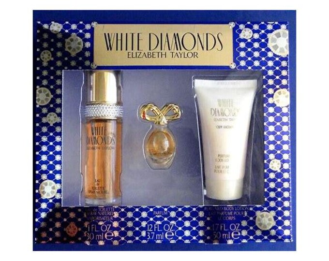 Elizabeth Taylor White Diamonds Gift Set for Women EDT Fragrance Parfum ...