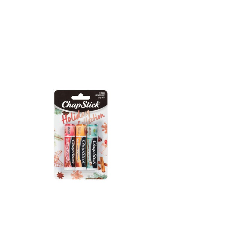 Chapstick Lip Balm Holiday Collection 3 Pack Holiday Cinnamon Caramel ...