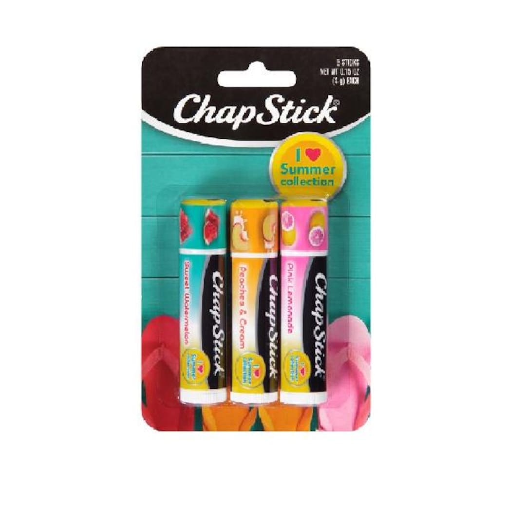 Chapstick Lip Balm I Love Summer Collection 3 Pack Pink Lemonade ...