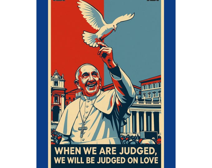 Pope Francis and the Dove, Created With the Children, Fine Art Print 8 ...