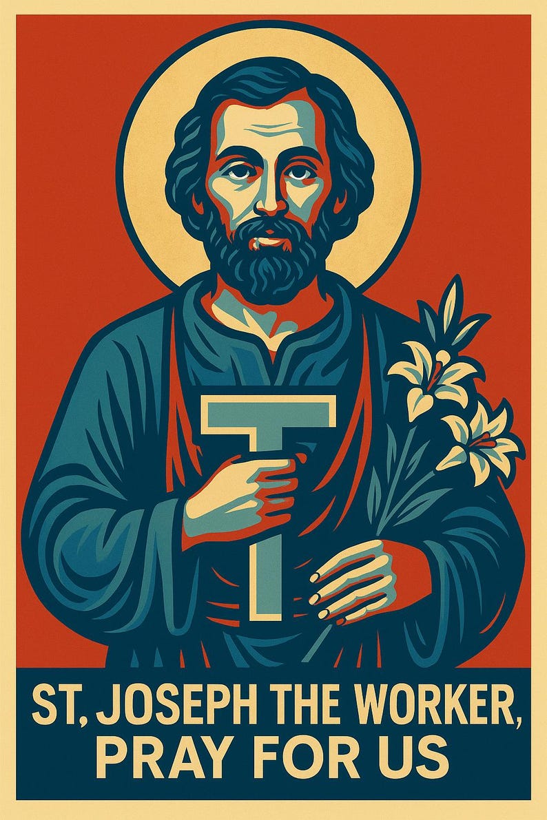 St. Joseph the Worker Digital Print - Catholic Wall Art - Hope Style ...