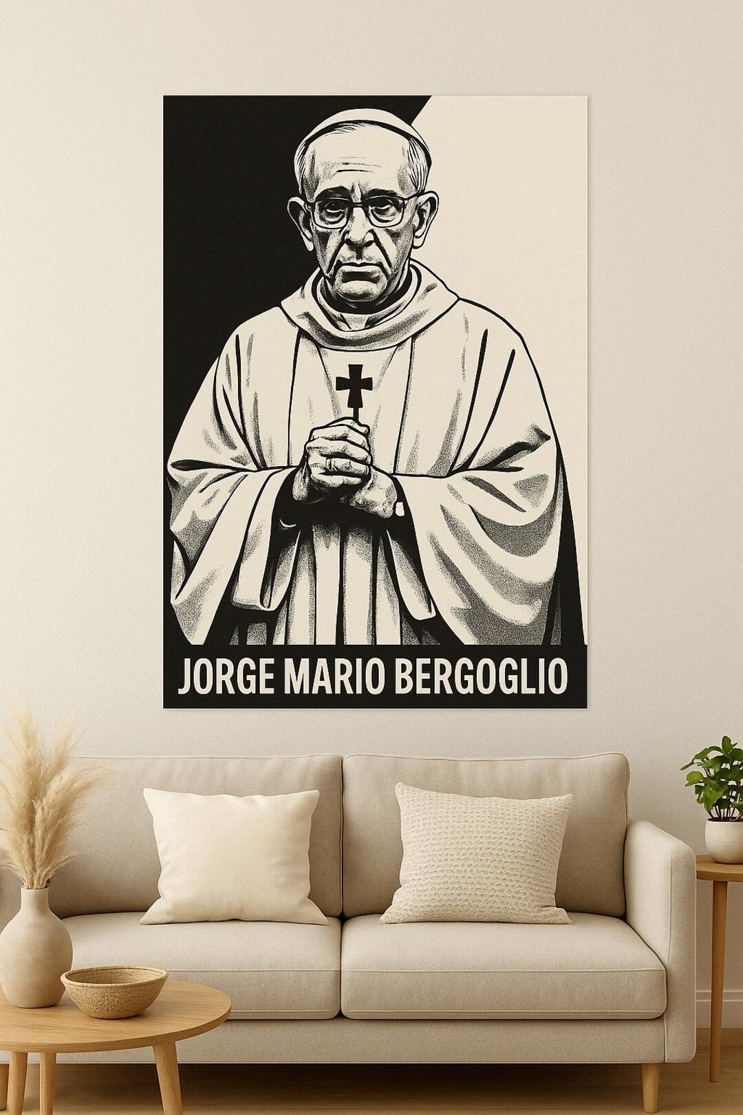 Black & White Pope Francis Printable Image – Jorge Mario Bergoglio ...