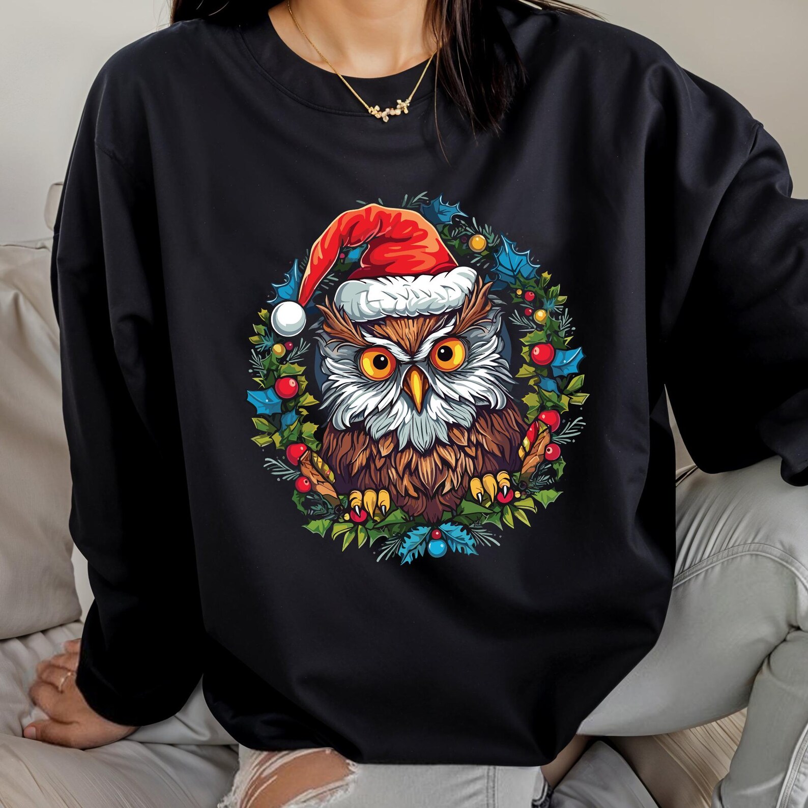 Christmas Owl PNG: Santa Hat Holiday Clipart (digital Download) - Etsy
