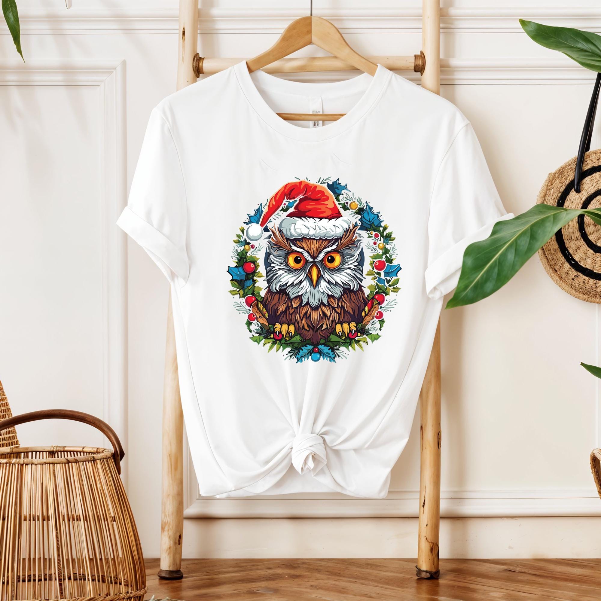 Christmas Owl PNG: Santa Hat Holiday Clipart (digital Download) - Etsy
