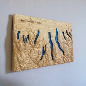 Finger Lakes New York Wooden Topographic 3D Relief Map | Finger Lakes ...