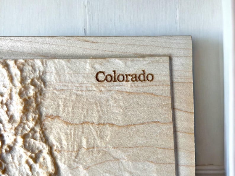 Colorado 3D Topographical Wood Map | 3D Relief Map Decor | Rocky ...