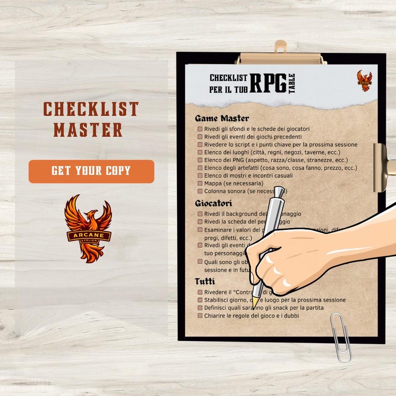 Master's Checklist – A4 Printable PDF for Dungeon Masters - Etsy