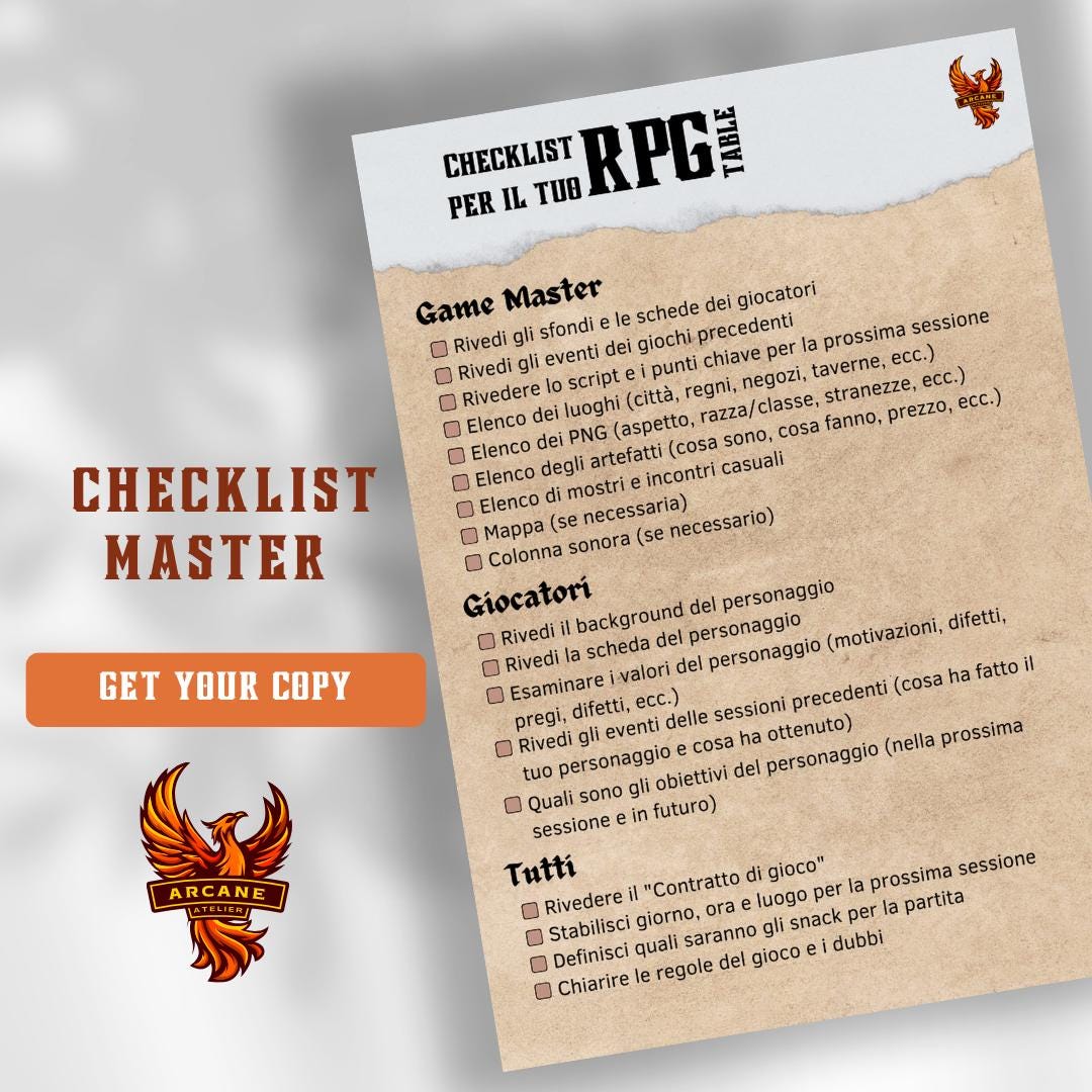 Master's Checklist – A4 Printable PDF for Dungeon Masters - Etsy