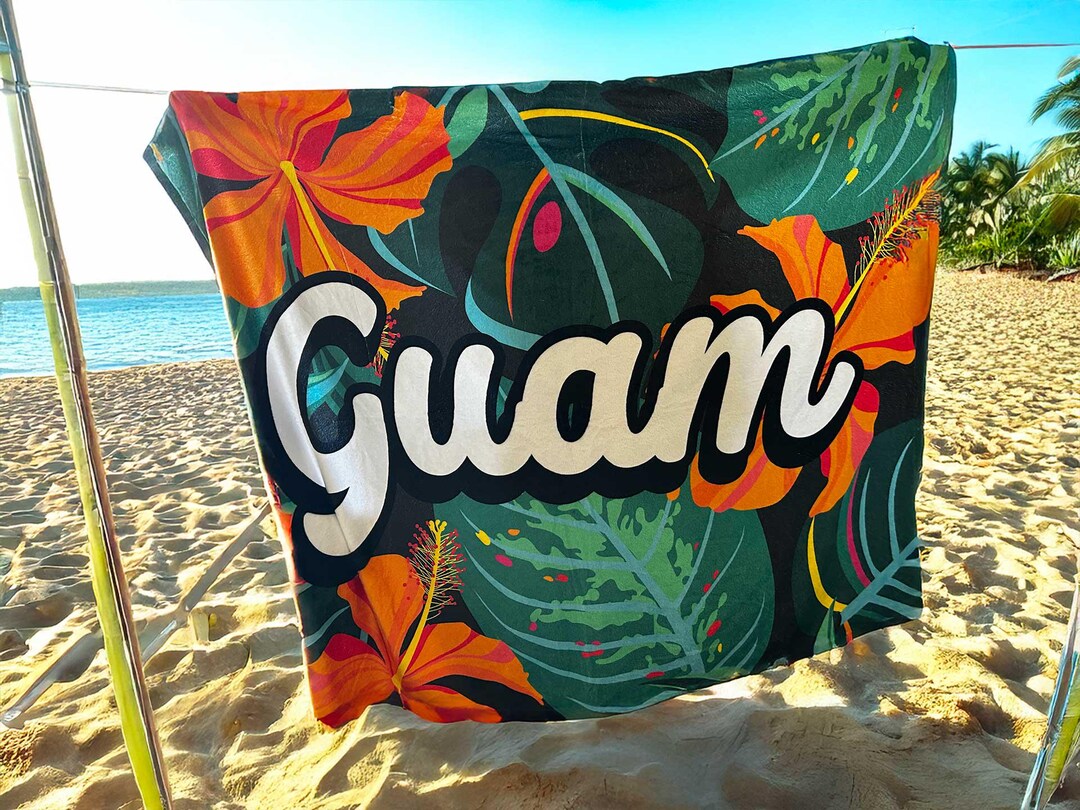Guam Islander Hibiscus Flower Throw Blanket Designed by Native Chamorro ...