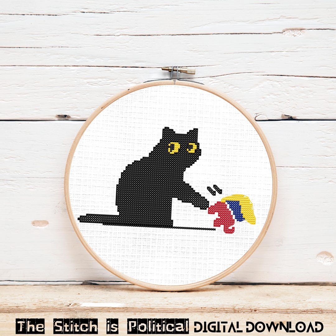 Good Cat Anti-trump Cross Stitch Pattern: Political GOP (PDF Download ...