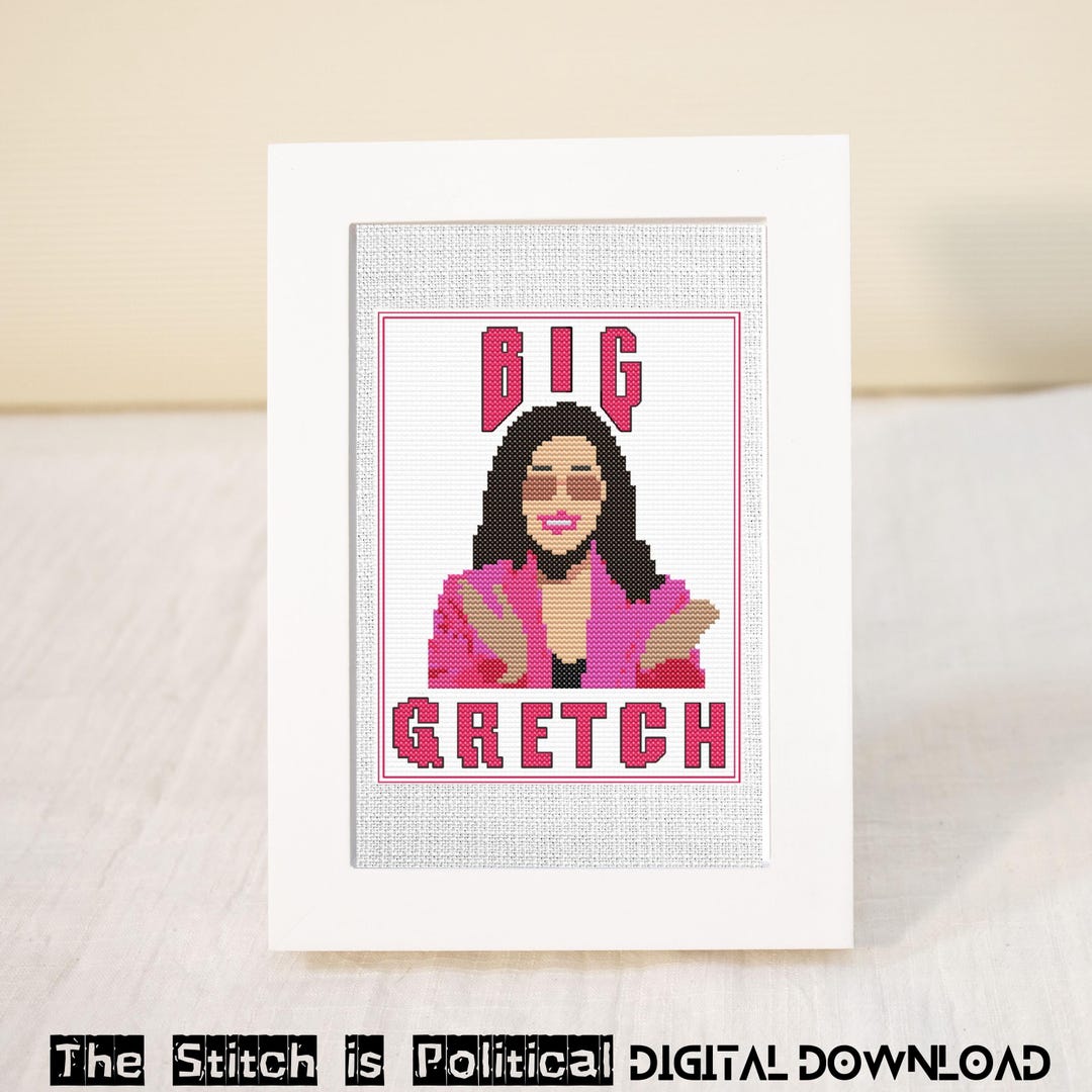 Big Gretch Cross Stitch Pattern: Political Whitmer Portrait (PDF ...