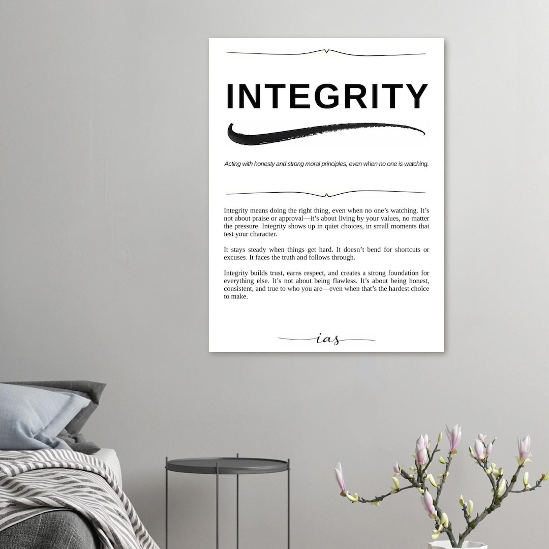 Elevated Motivational Wall Art – Integrity – Fine Art Prints and ...