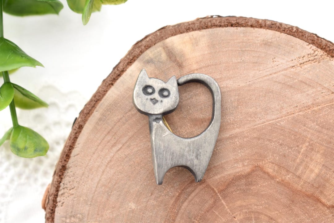 1960s Vintage MCM Pewter Cat Pin R. Tennesmed Sweden Swedish Modernist ...