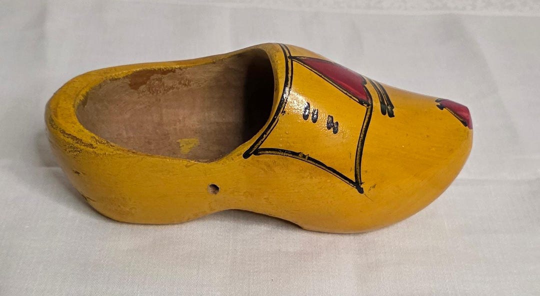 Vintage Hand Painted Wooden Dutch Clog Shoe Home Decor Succulent ...