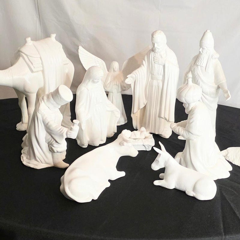 Ceramic Nativity Set - Etsy