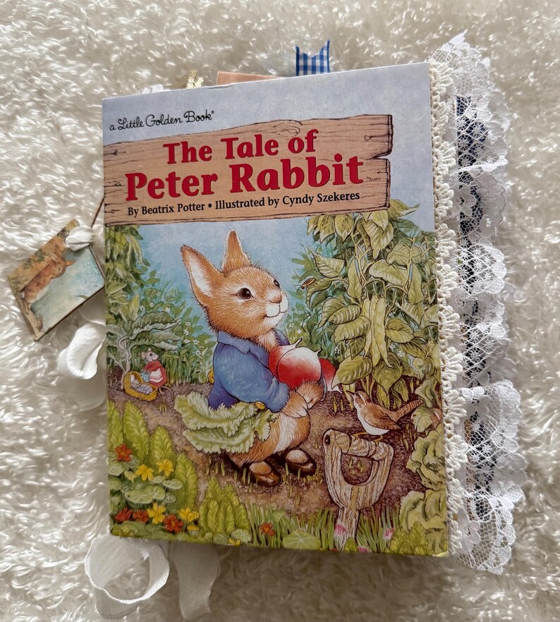 The Tale of Peter Rabbit Little Golden Book/ Altered Handmade Junk ...