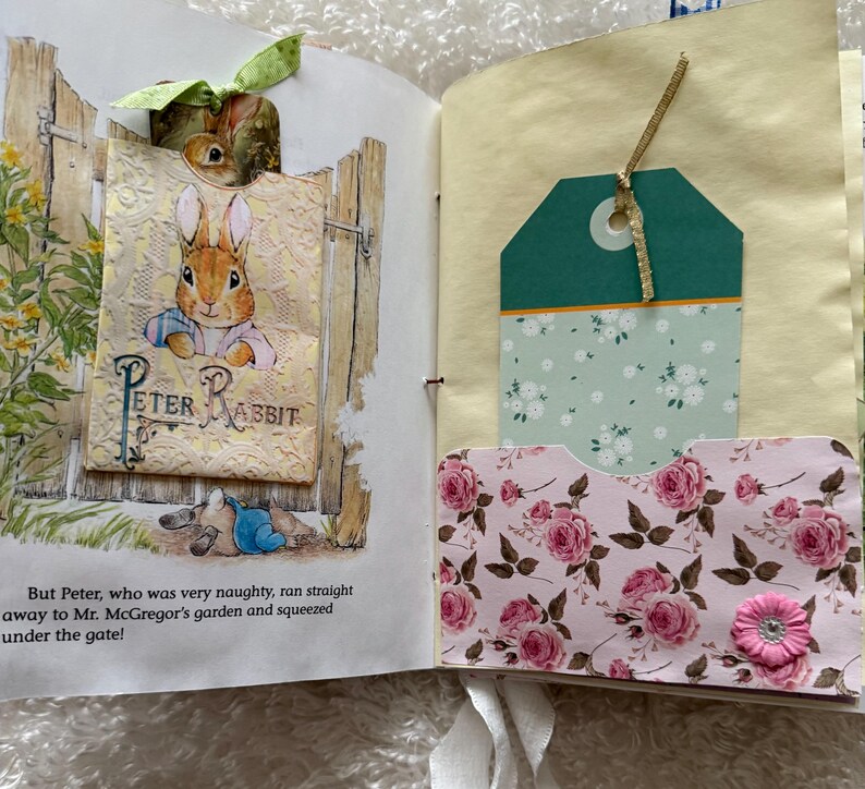 The Tale of Peter Rabbit Little Golden Book/ Altered Handmade Junk ...