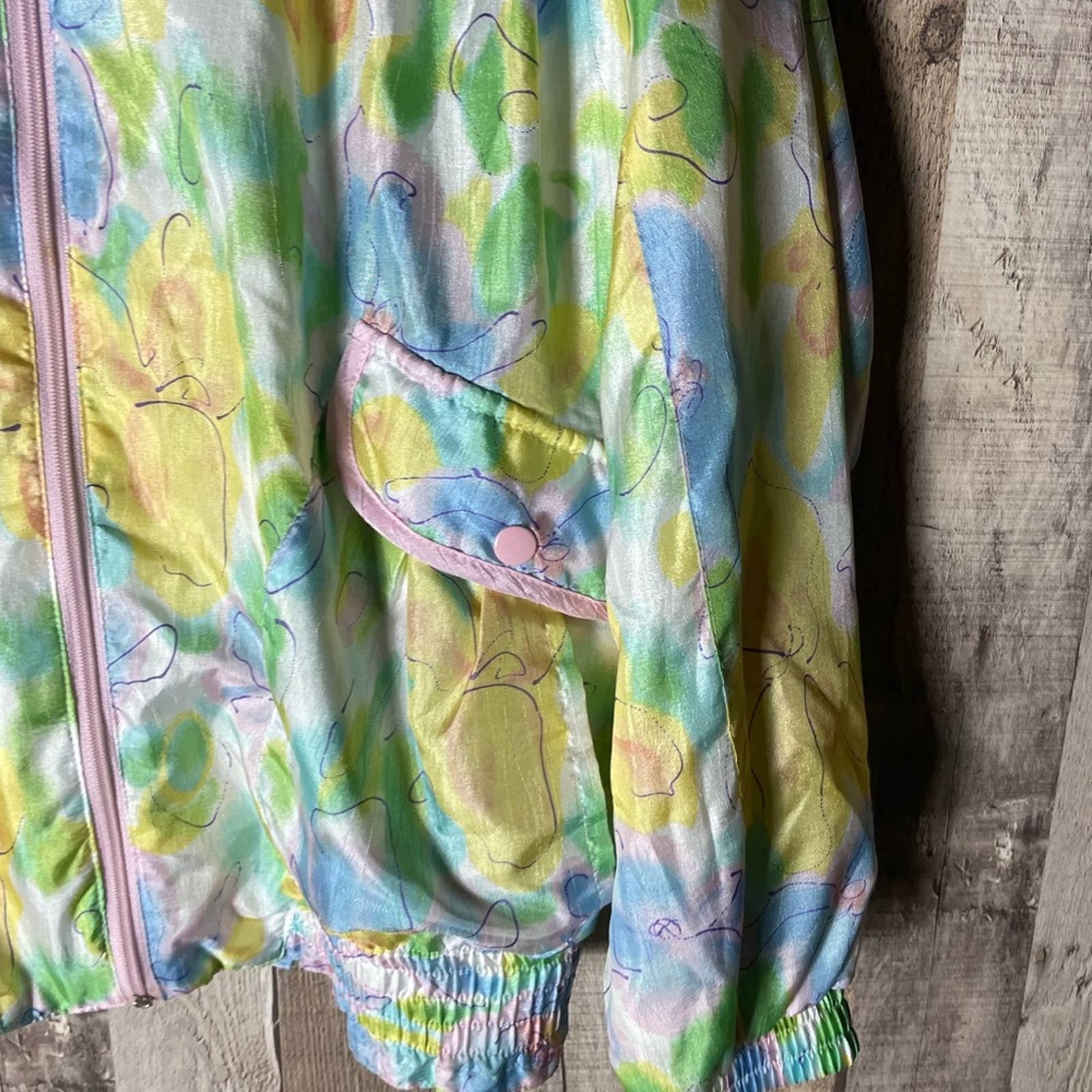 Vintage Lavon Windbreaker Jacket Watercolor Pastel - Etsy
