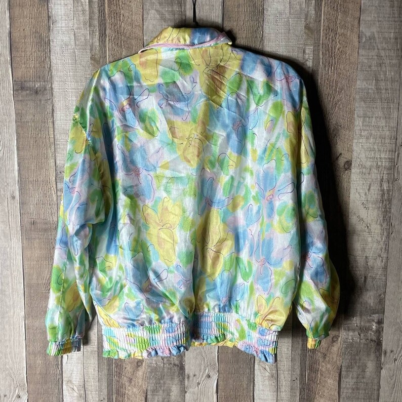 Vintage Lavon Windbreaker Jacket Watercolor Pastel - Etsy