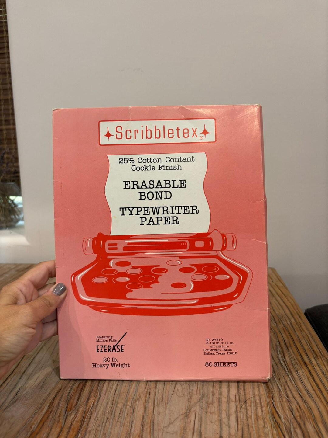 Vintage Scribbletex Erasable Bond Typewriter Paper – 25% Cotton, 8.5x11 ...