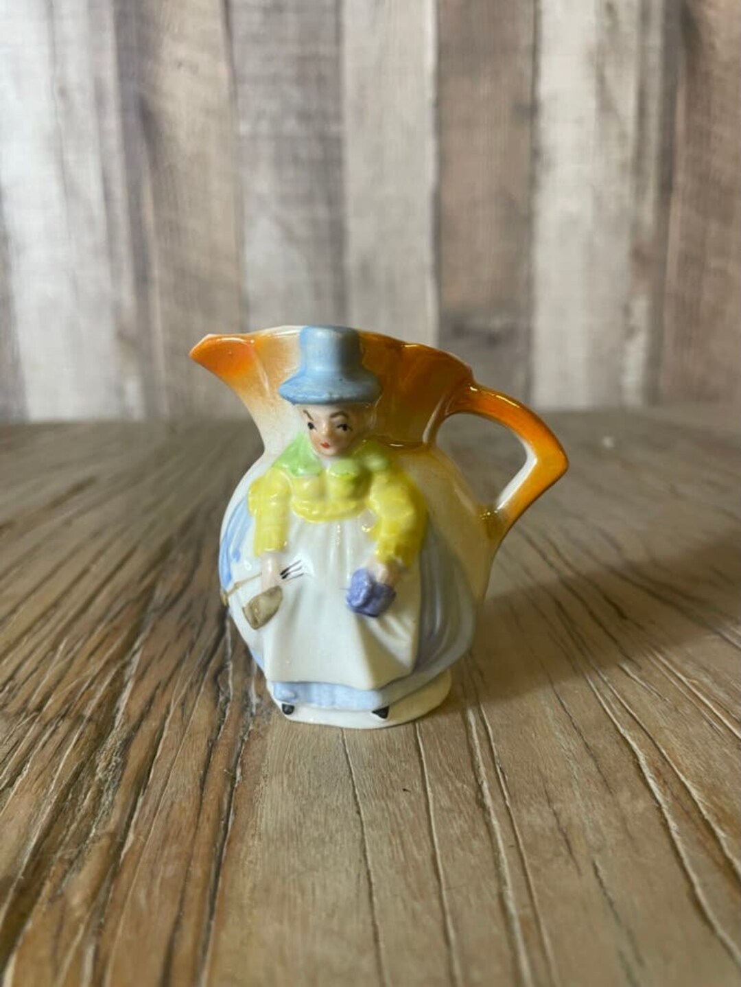 Antique German Lustreware Porcelain Old Woman Toby Jug Creamer - Etsy