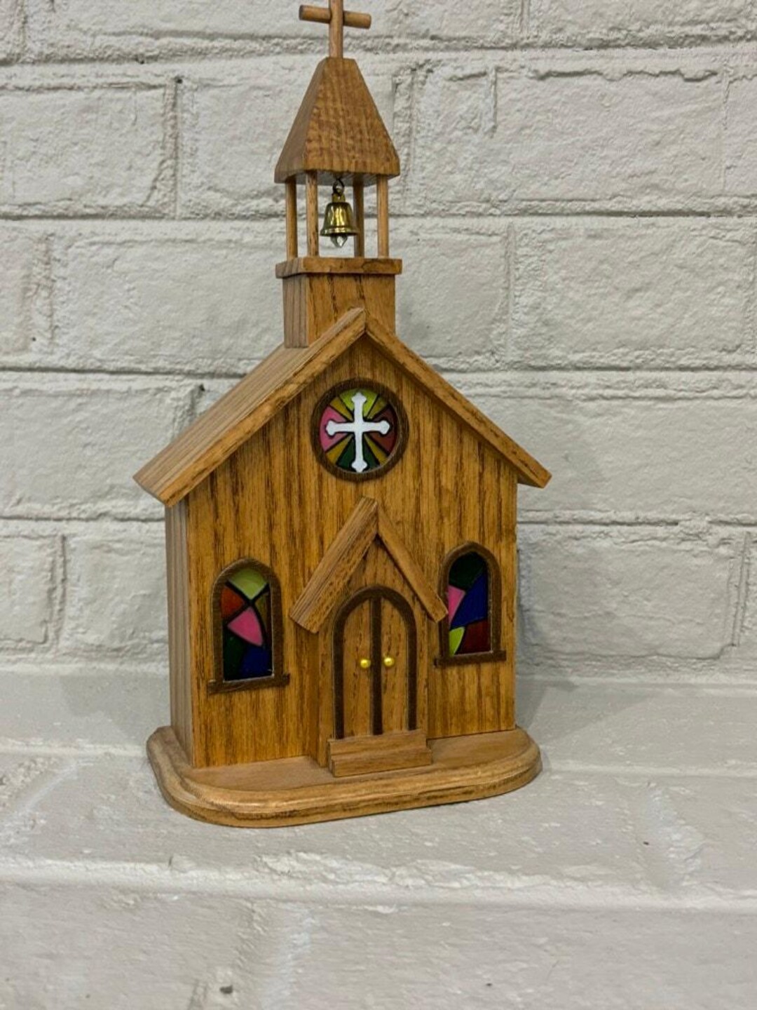Lefton Wooden Church Schmid Music Box Plays Amazing Grace - Etsy