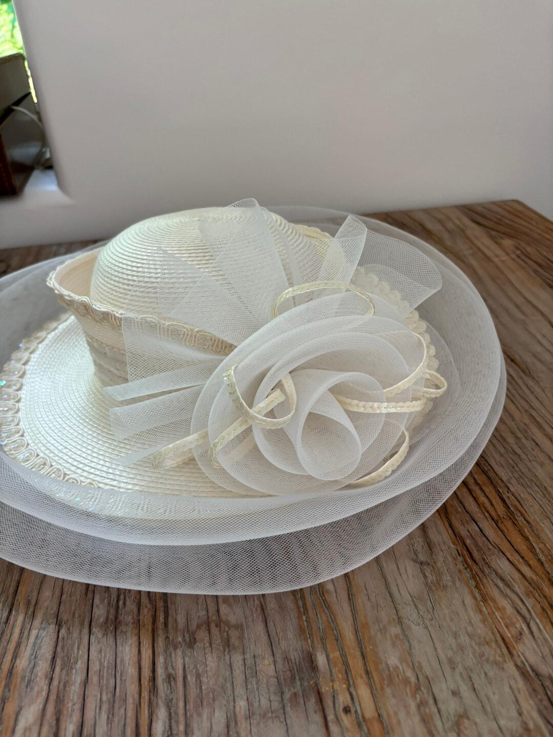 Vintage Deborah New York Ivory Hat With Sequins Ivory - Etsy