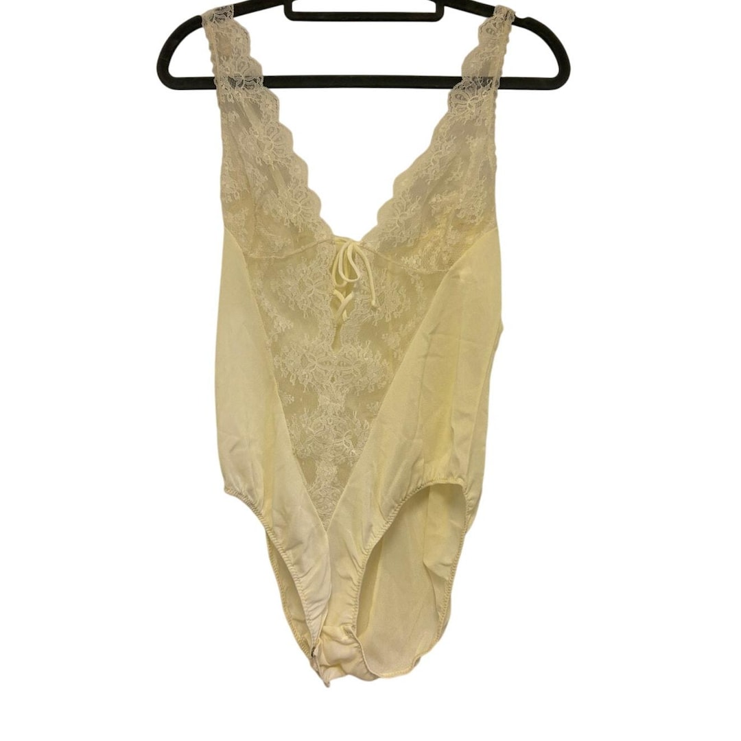 Vintage Formfit Ivory Lace Teddy Bodysuit – Size 34 (10–12) - Etsy