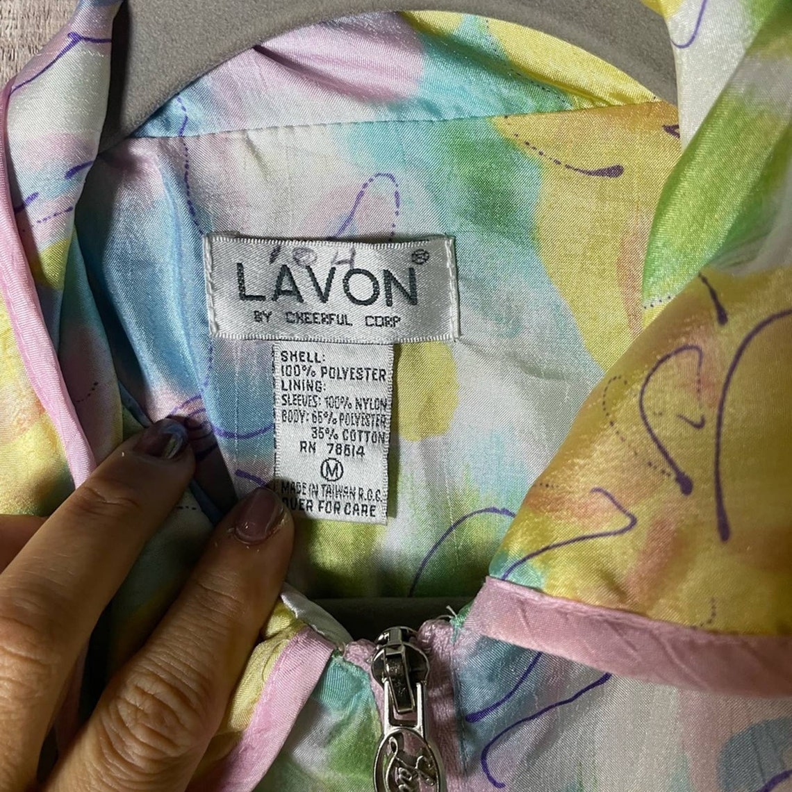 Vintage Lavon Windbreaker Jacket Watercolor Pastel - Etsy
