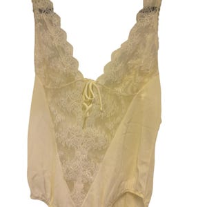 Vintage Formfit Ivory Lace Teddy Bodysuit – Size 34 (10–12) - Etsy