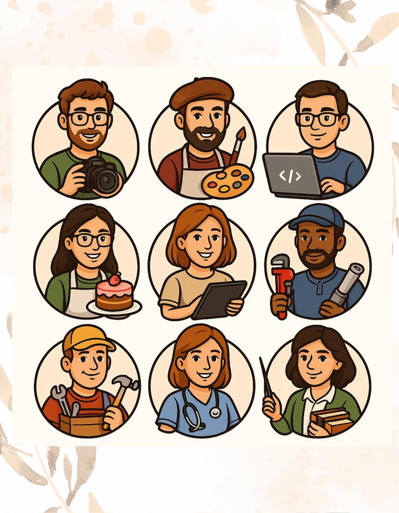 Custom Cartoon Logo Portrait, Personalized Cartoon Avatar, Business ...