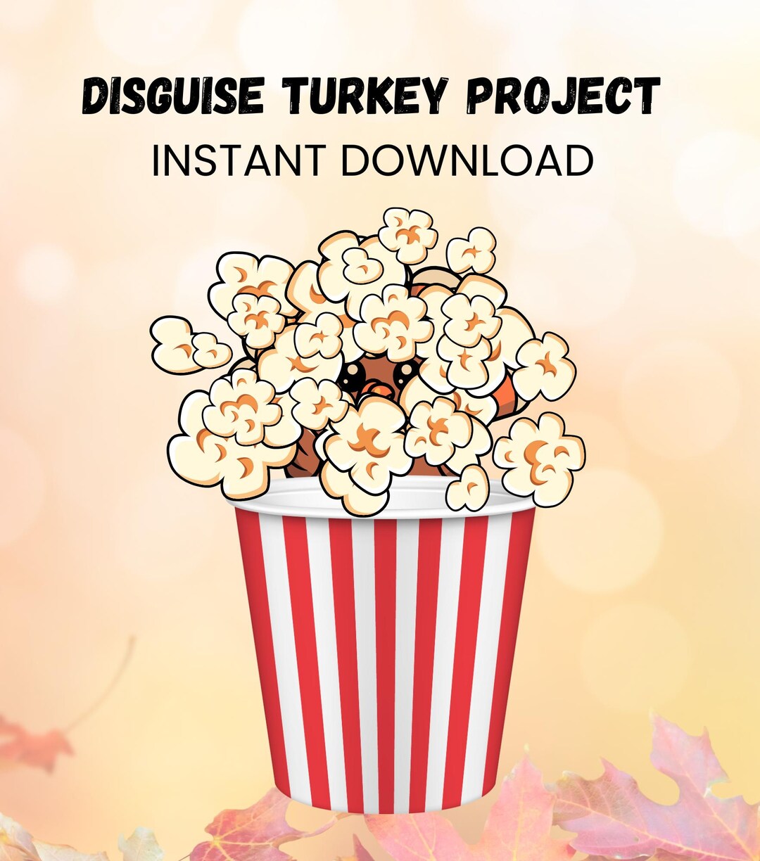 Turkey Disguise Popcorn | Thanksgiving Craft Project (printable PDF ...