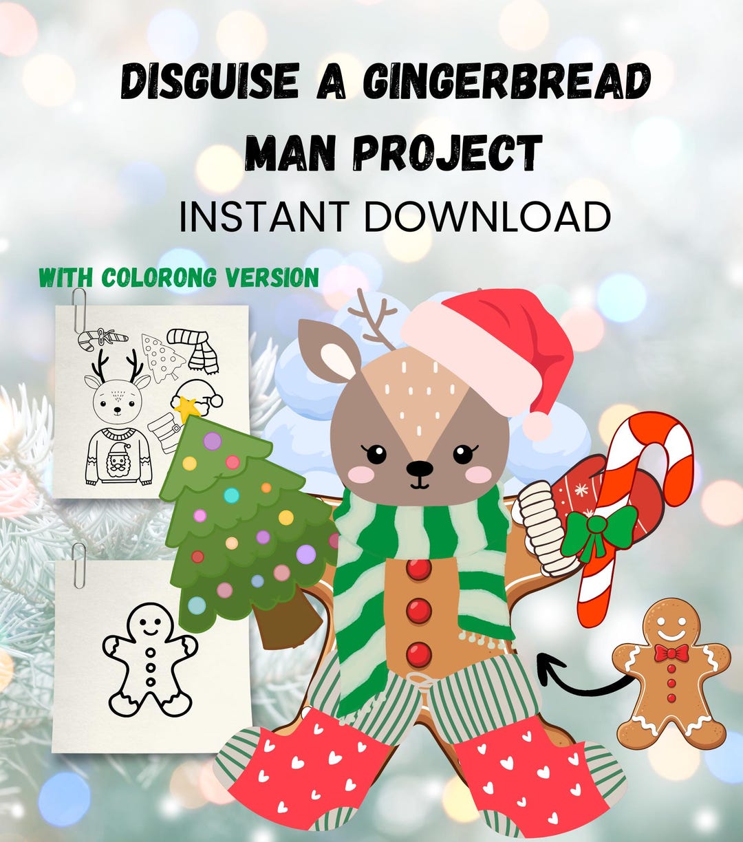 Disguise a Gingerbread Man, Gingerbread in Disguise Project Printable ...