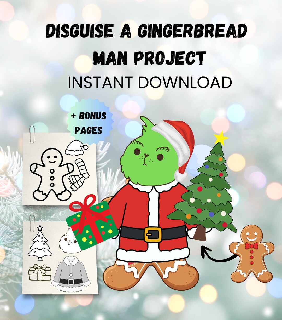 Disguise a Gingerbread Man Printable Craft for Kids | Christmas Kids ...