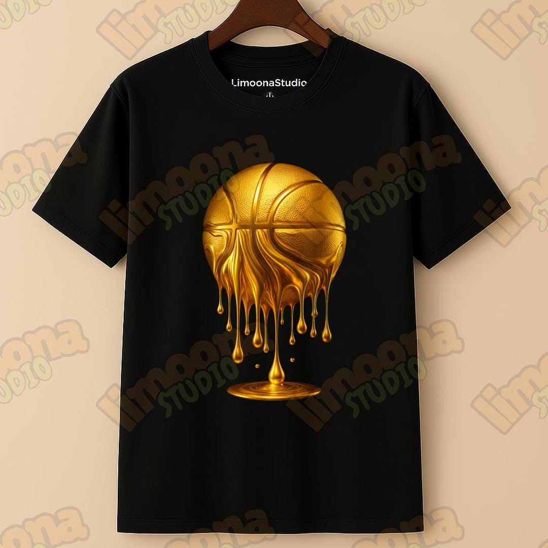 Dripping Gold Basketball PNG Design | Cool Basketball T-shirt PNG for ...