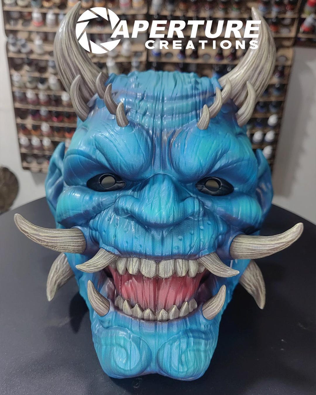Premium Quality Oni Mask Art Mask, Japanese Collectible, Life Size 10 ...