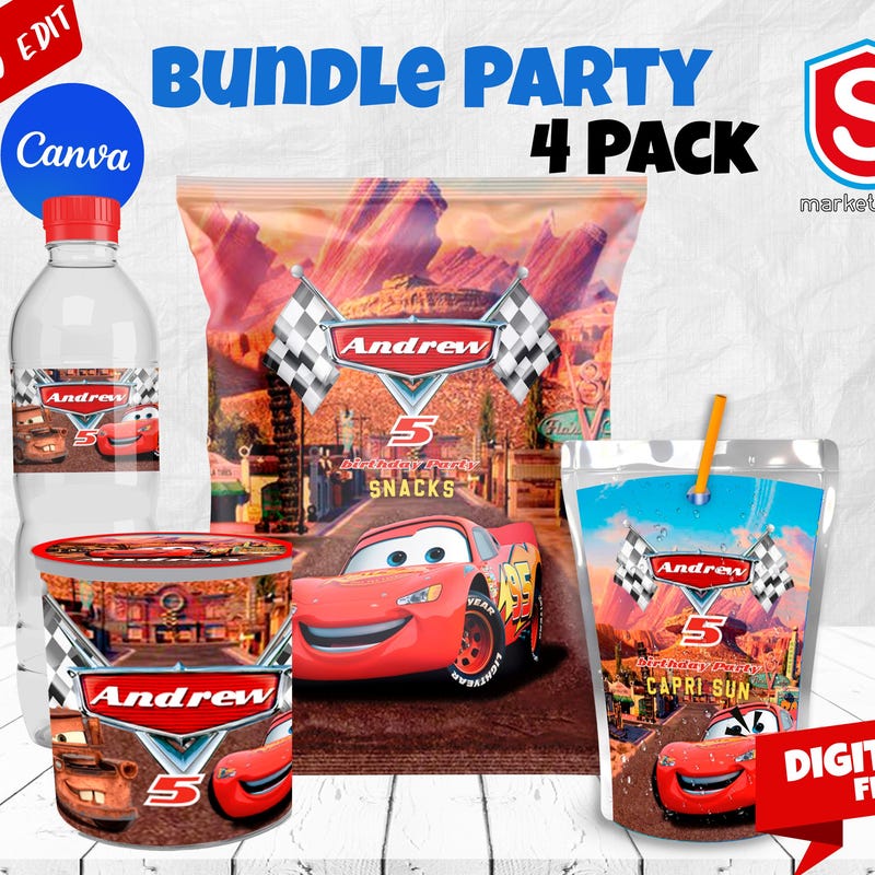 Lightning Mcqueen Name Labels - Etsy