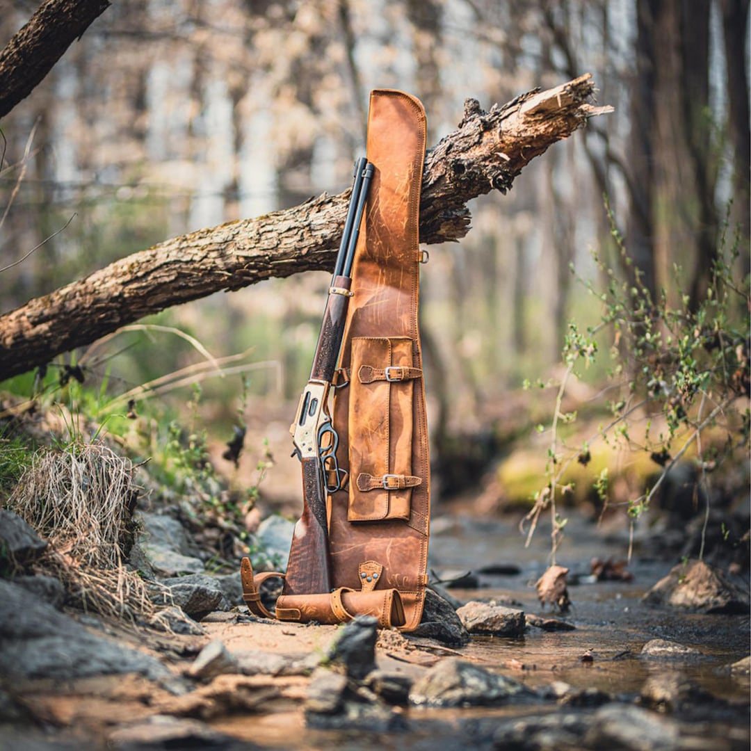 Leather Rifle Case, Handmade Shotgun Slip Cover, Custom Gun Case ...