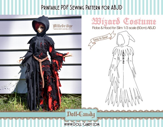 DCP13 1/3 Size Wizard Costume Pattern Digital Download - Etsy