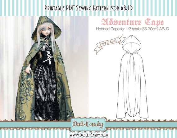 DCP28 1/3 and 70cm Size Adventure Cape Pattern Digital - Etsy