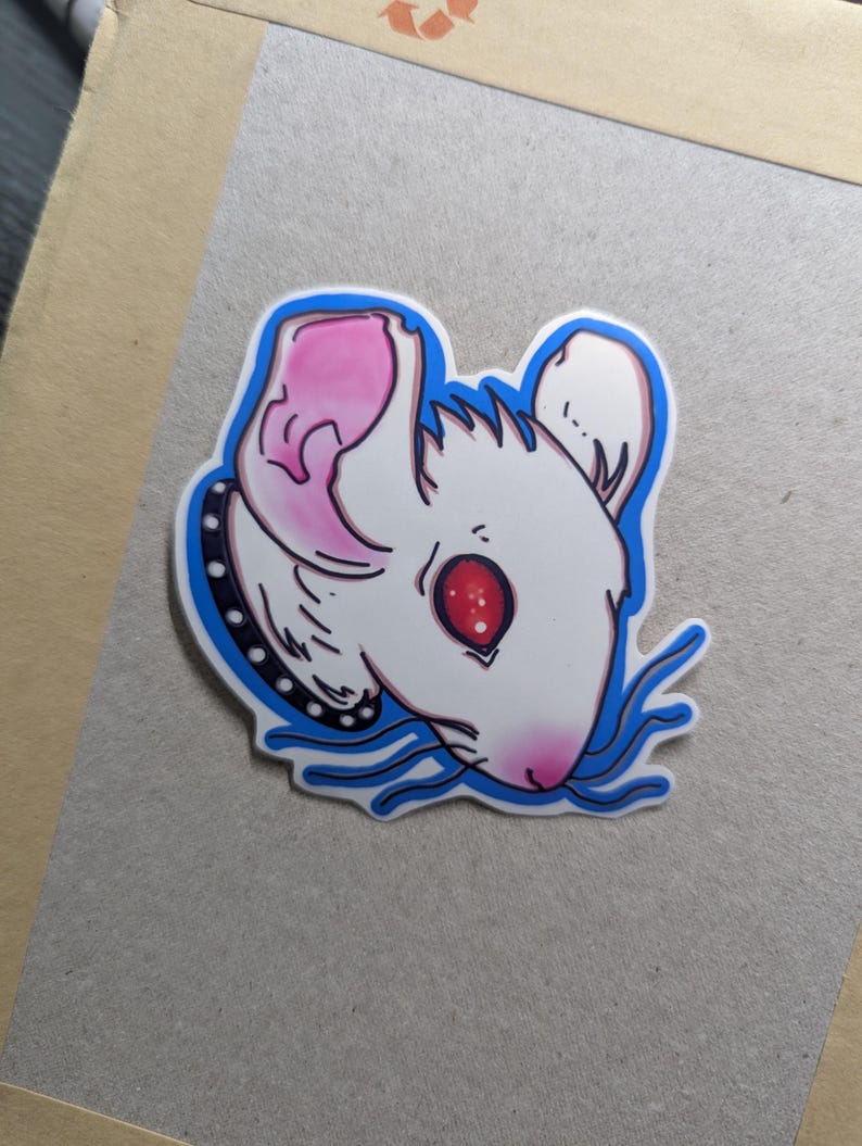 Cute Goth Lab Rat - Waterproof Sticker - Etsy