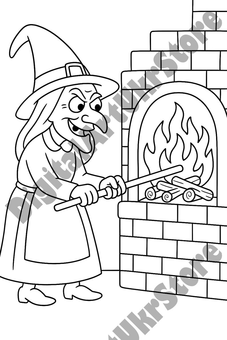 Hansel and Gretel Coloring Book for Kids – 25 A4 Pages Printable PDF ...