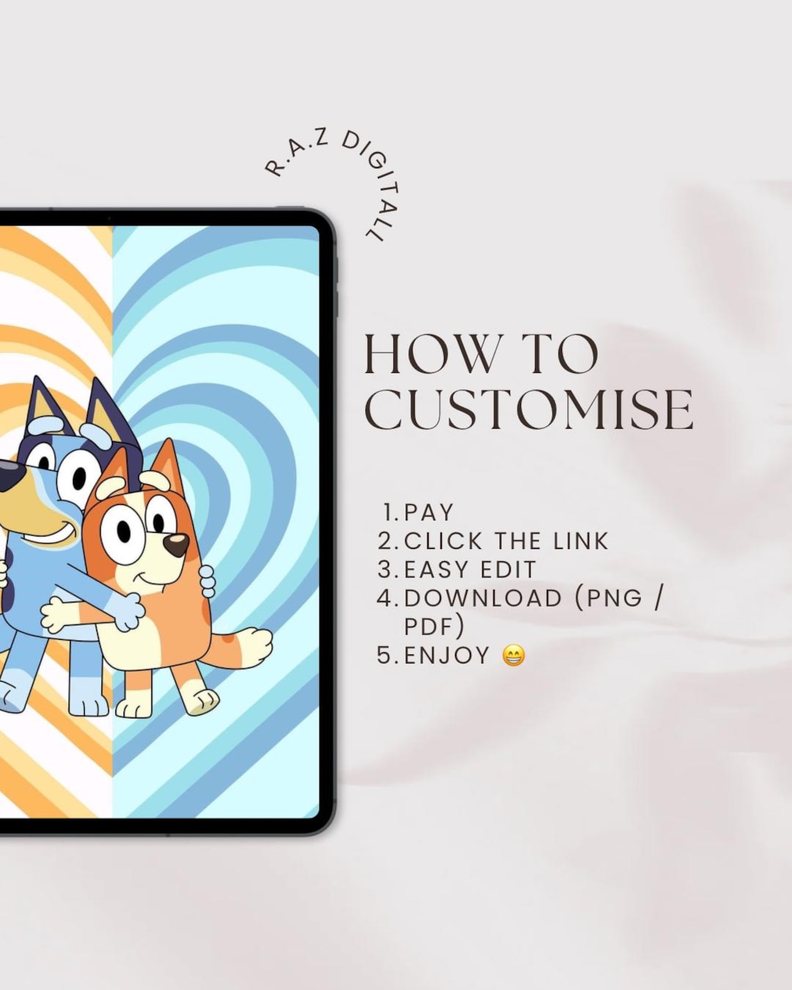 Bluey Nursery Wall Art Set | Kids Room Printable Decor | Bluey Digital ...