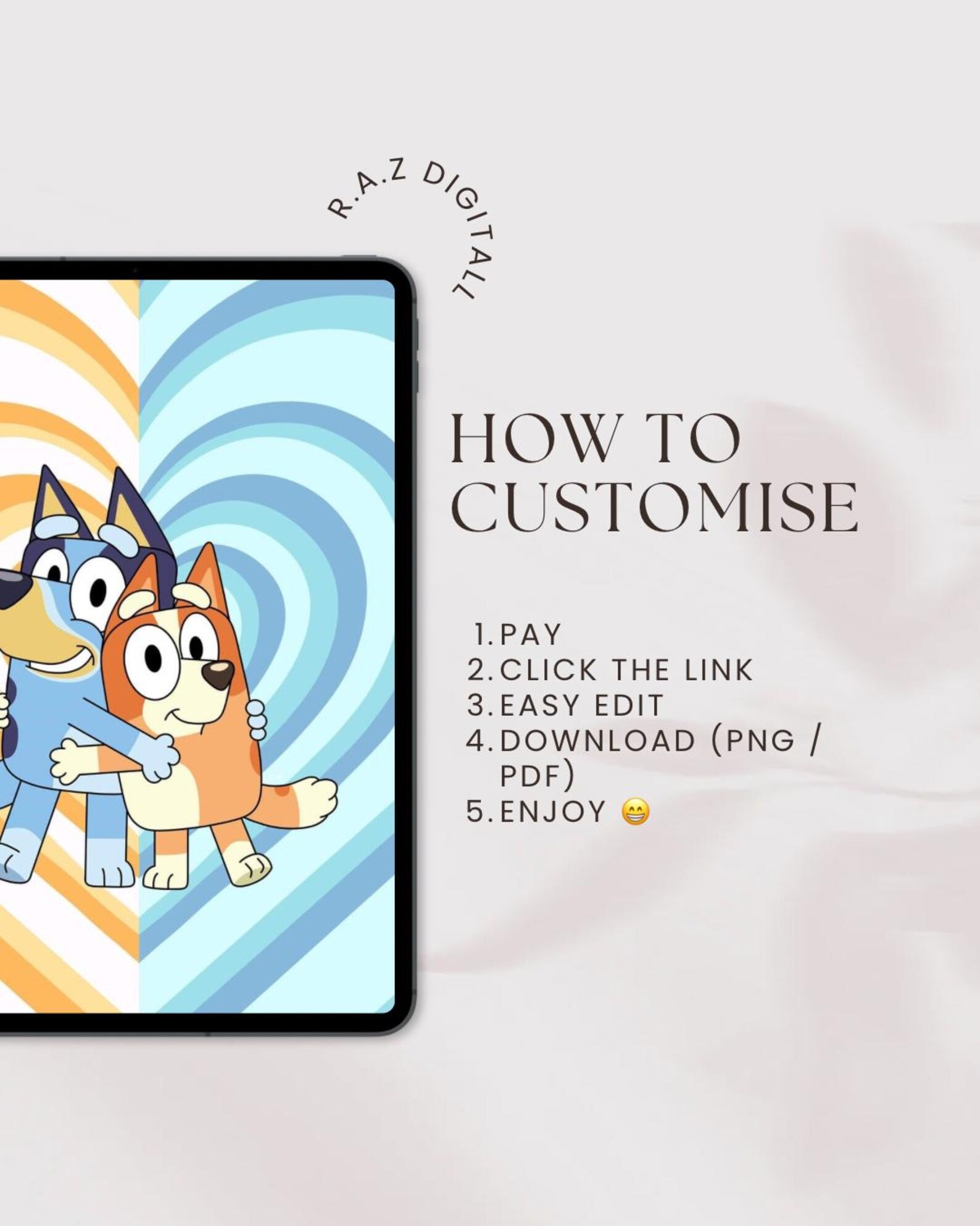 Bluey Nursery Wall Art Set | Kids Room Printable Decor | Bluey Digital ...